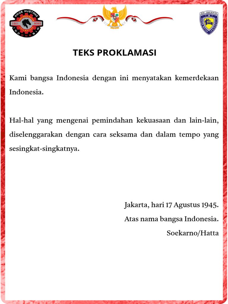 Teks Proklamasi | PDF