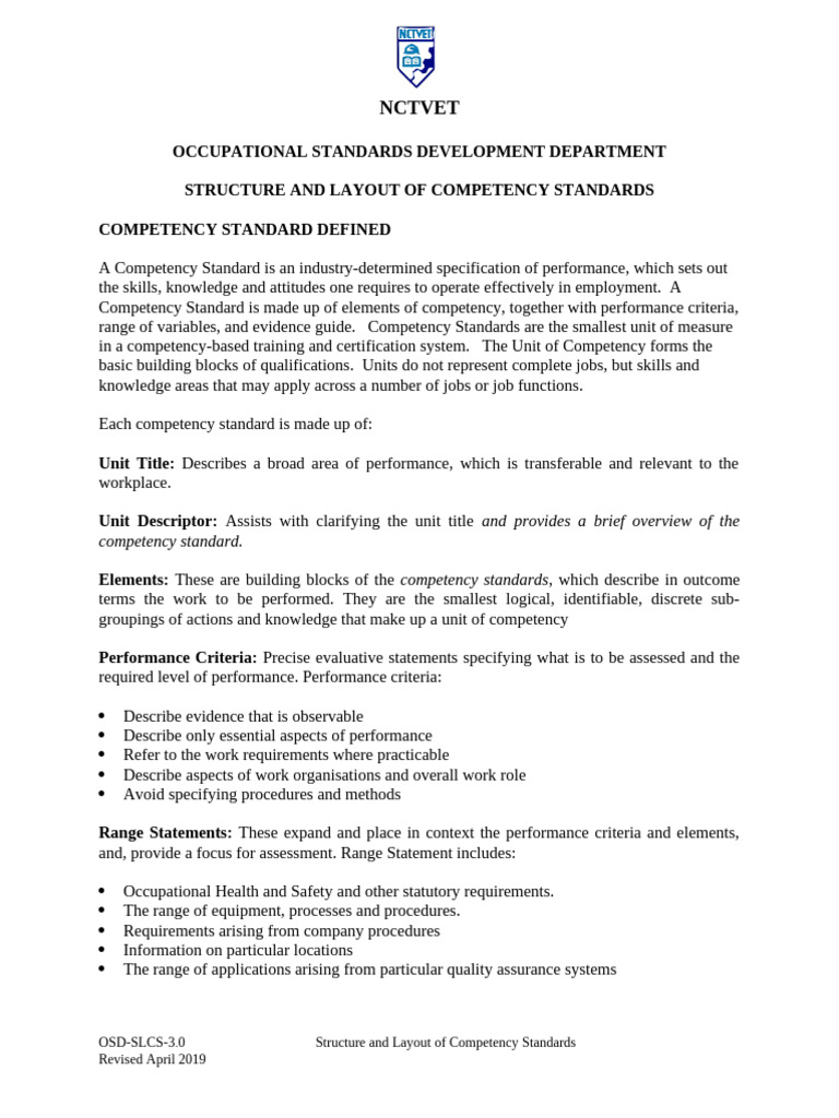Structure and Layout of CS (Definitions of Terms) V3.0 April 2019 | PDF ...