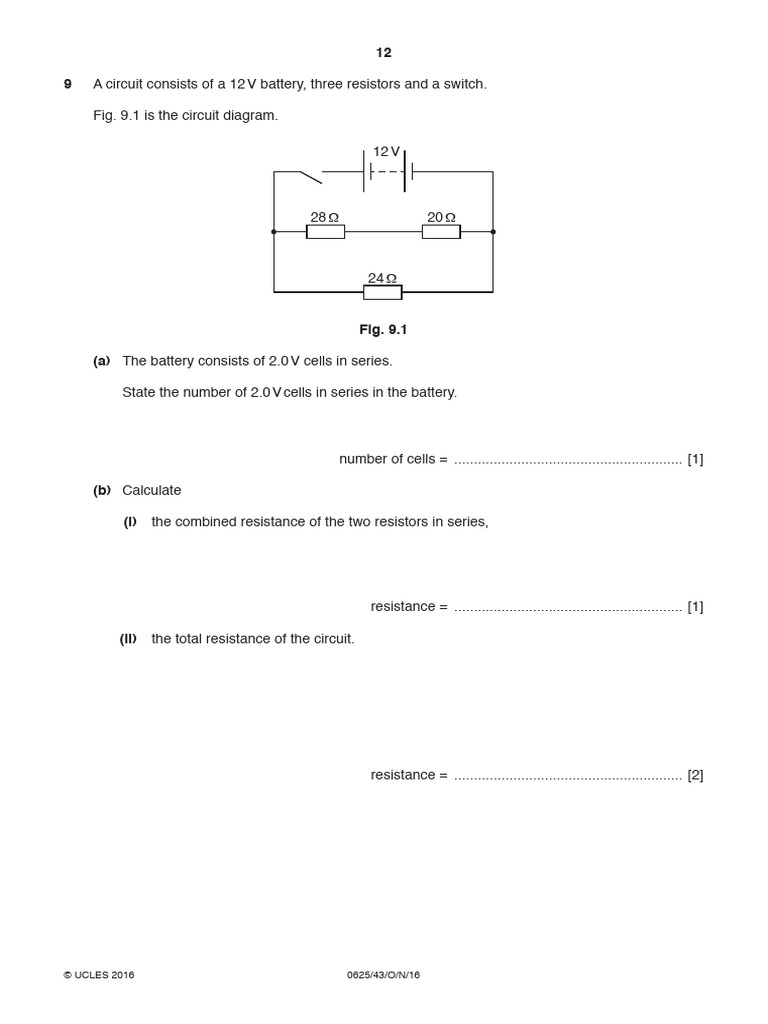 Circuit Analysis with Resistors and Battery | PDF | Electromagnetism ...