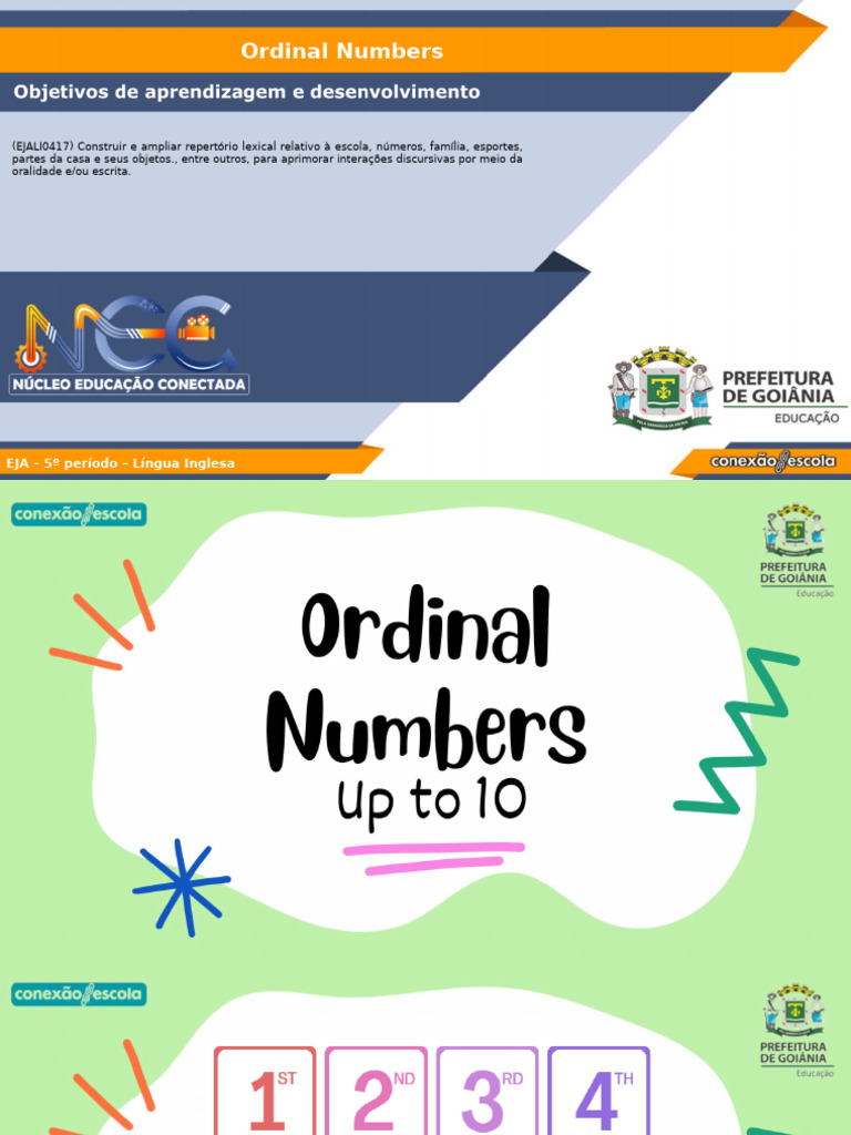 Slides 2 - Ordinal Numbers | PDF
