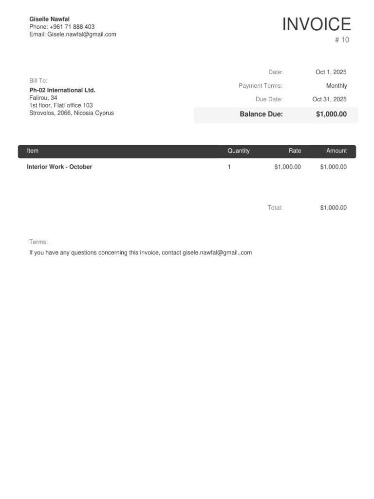 Invoice 10 | PDF