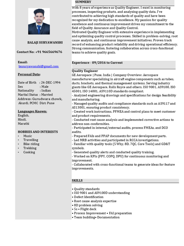 Quality Engineer Expertise in AS9110D | PDF | Audit | Business