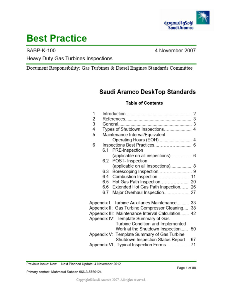Sabp K 100 | PDF | Mechanical Engineering | Energy Technology