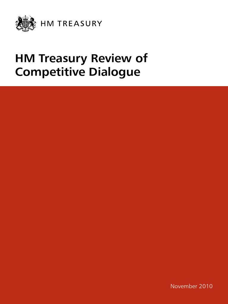 HM Treasury Competitive Dialogue Review | PDF | Procurement | Public ...