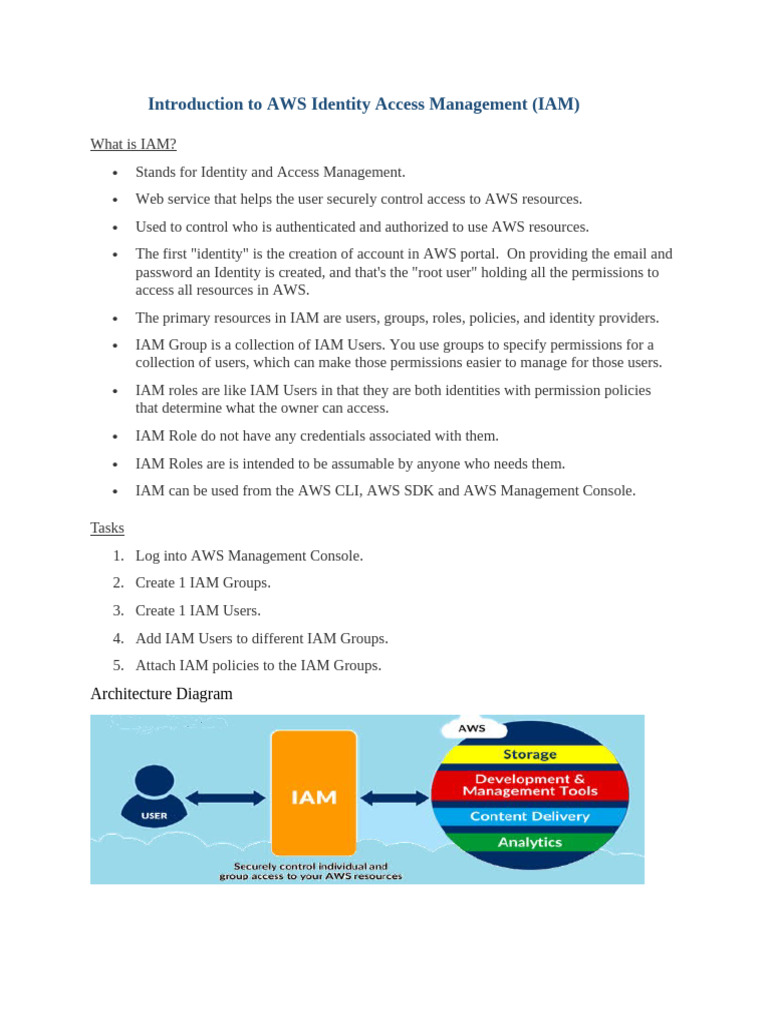 1) Introduction To AWS Identity Access Management | PDF