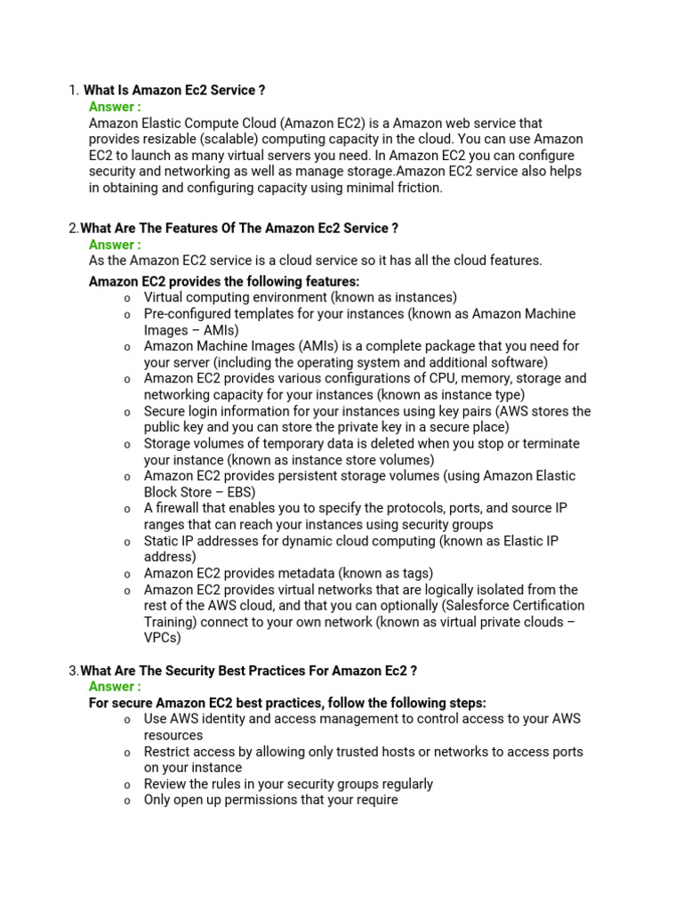 Amazon Ec2 Question and Answers | PDF | Computing | Computer Engineering