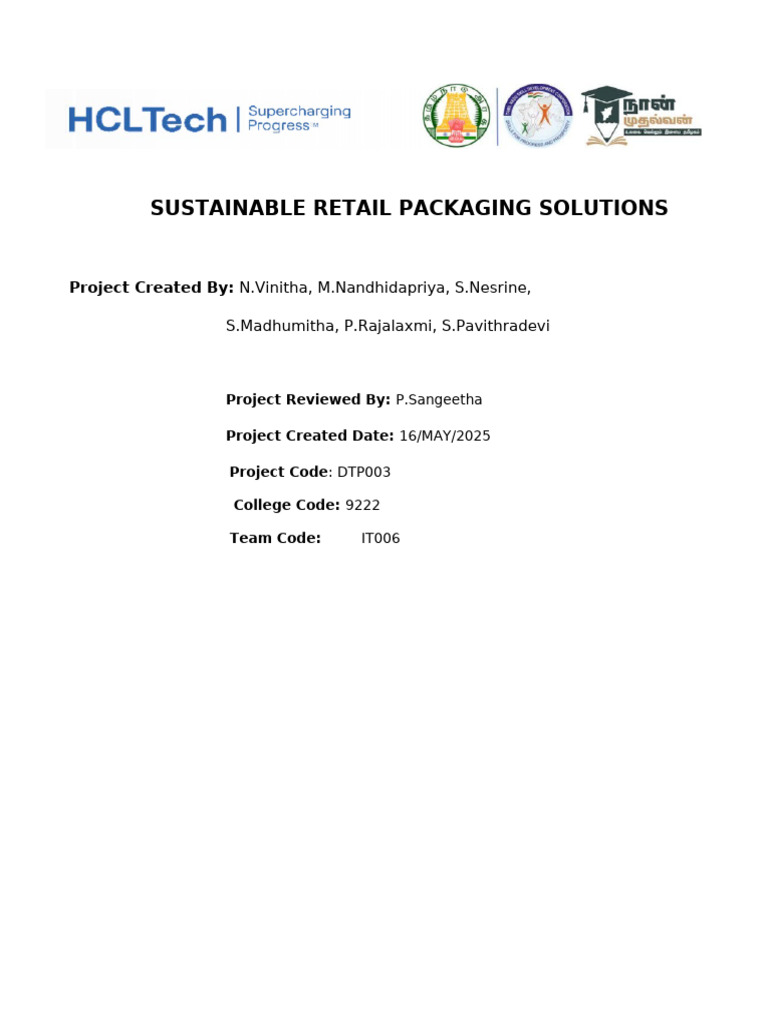 Sustainable Retail Package Solution PDF | PDF | Agile Software ...