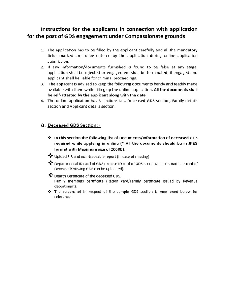 GDS Engagement Application Instructions | PDF | Computing