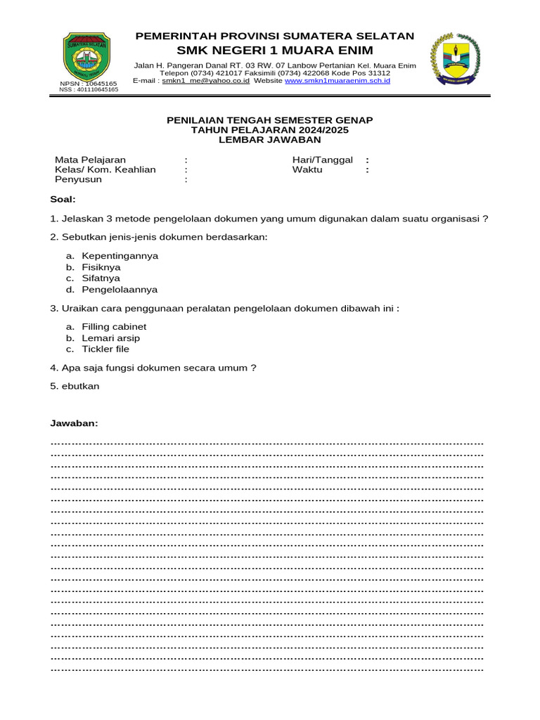 Format Soal Pts | PDF