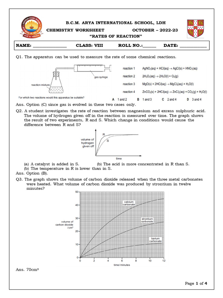 Factors Affecting Reaction Rates | PDF | Reaction Rate | Chemical Reactions