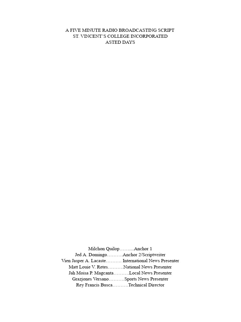 Katipuneros Final A Five Minute Radio Broadcasting Script | PDF