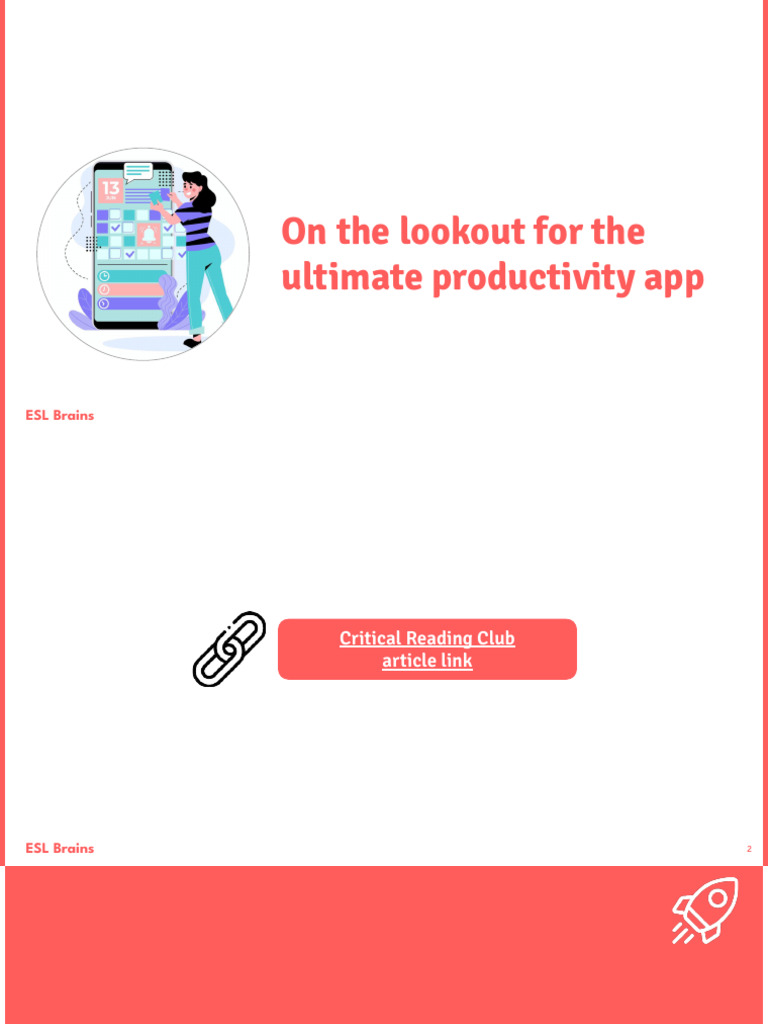 ESL Brains - On The Lookout For The Ultimate Productivity App | PDF ...