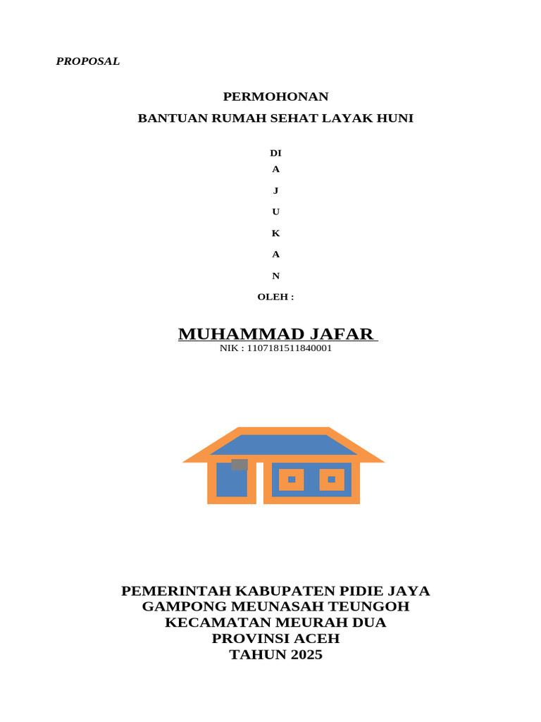 Permohonan Rumah Layak Huni 2025 | PDF