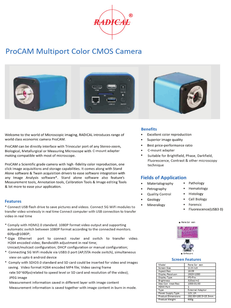 8MP 1K Multiport Camera | PDF | Video | Hdmi