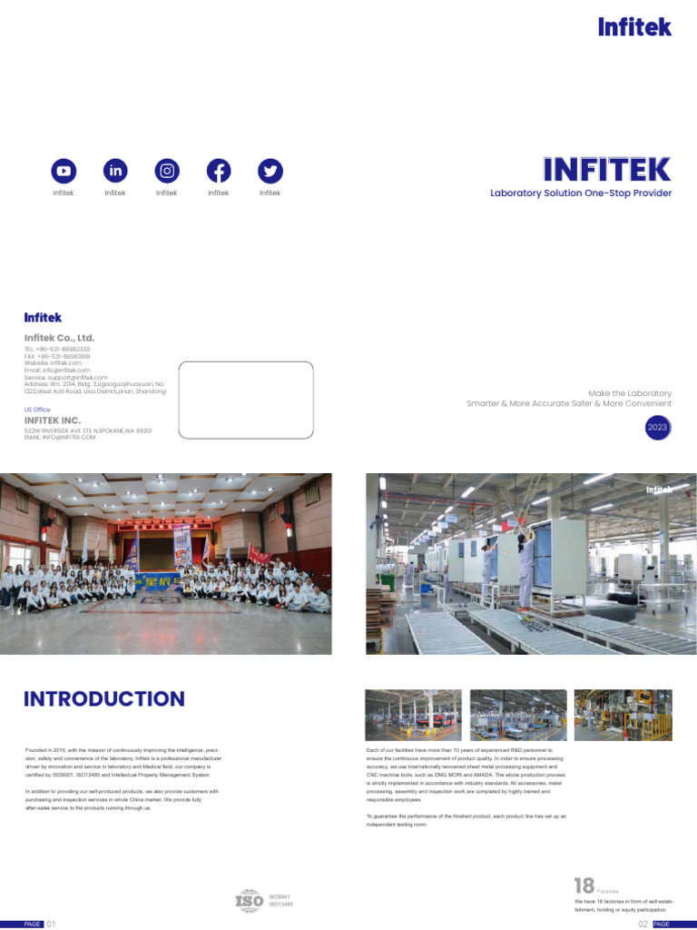 Infitek Laboratory Solutions Overview | PDF | Refrigerator | Water