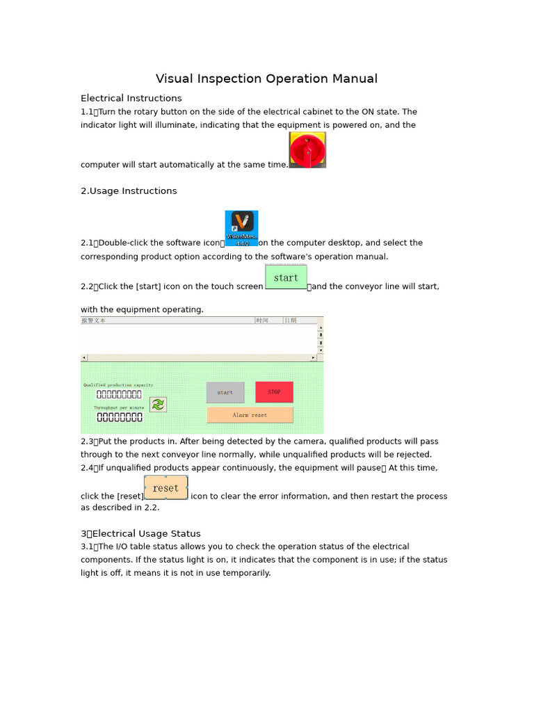 Visual Inspection Operation Manual Guide | PDF