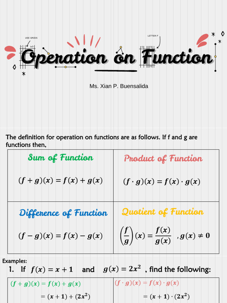 Operation On Function | PDF