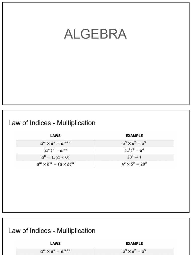 Term 3 Pre-Exam Final Algebra - Edit | PDF