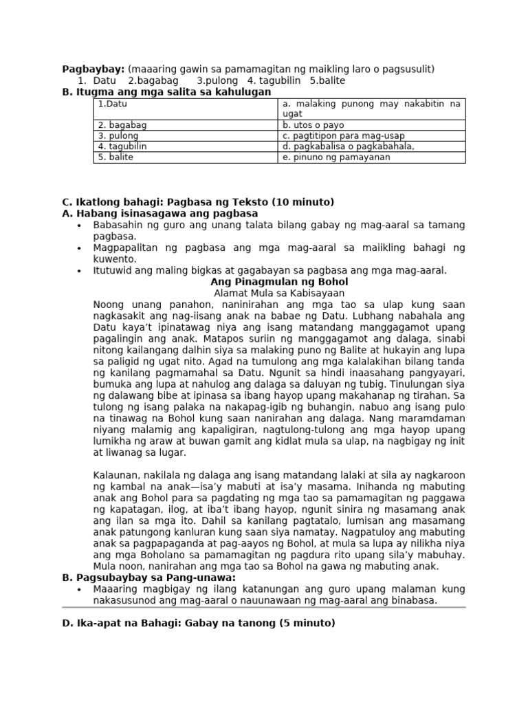 Act For Enrichment Aral Program | PDF