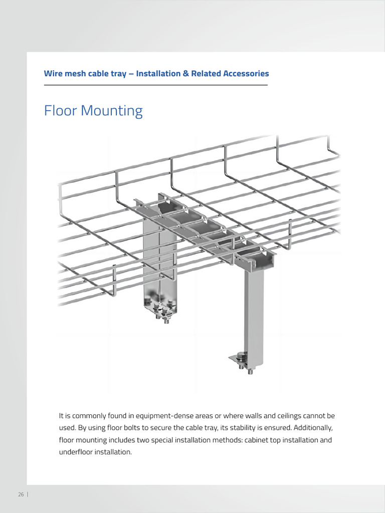 Floor Mounting for Wire Mesh Trays | PDF | Manufactured Goods