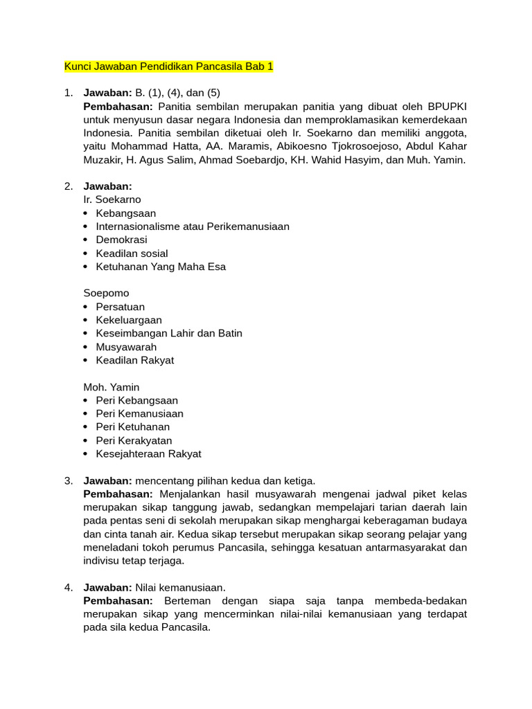 KUNCI JAWABAN QR CODE PP SPM PLUS 2025 | PDF