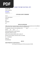 High Court Notice of Motion Template | PDF | Judiciaries | Legal Procedure