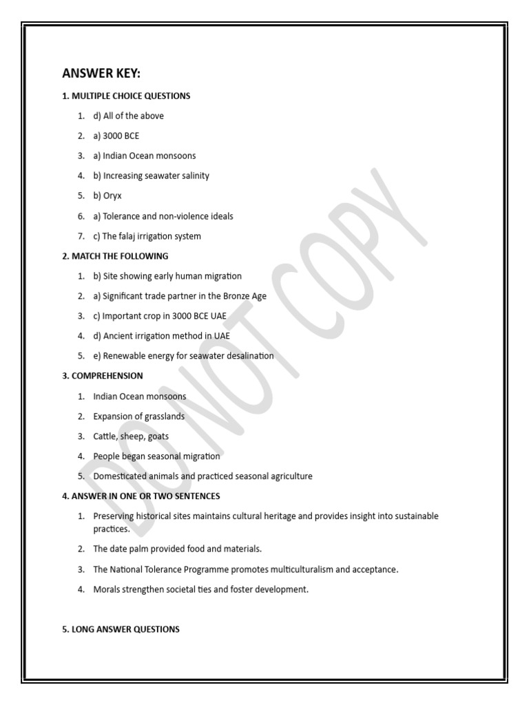 Answer Key Mscs Sample Paper | PDF