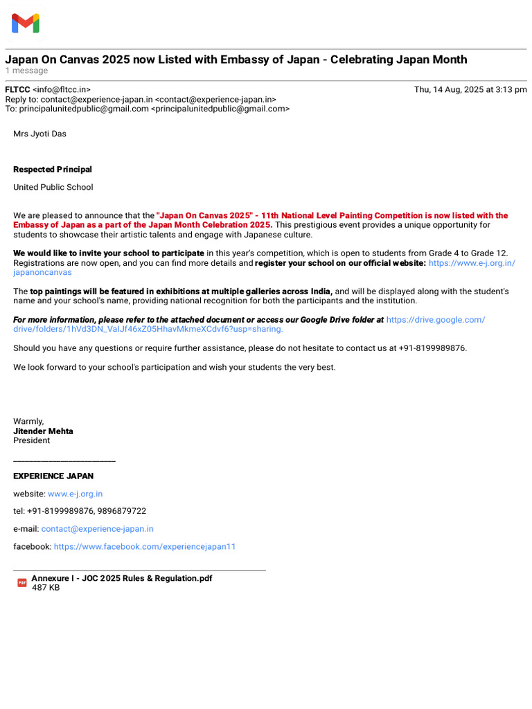 Gmail - Japan On Canvas 2025 Now Listed With Embassy of Japan ...