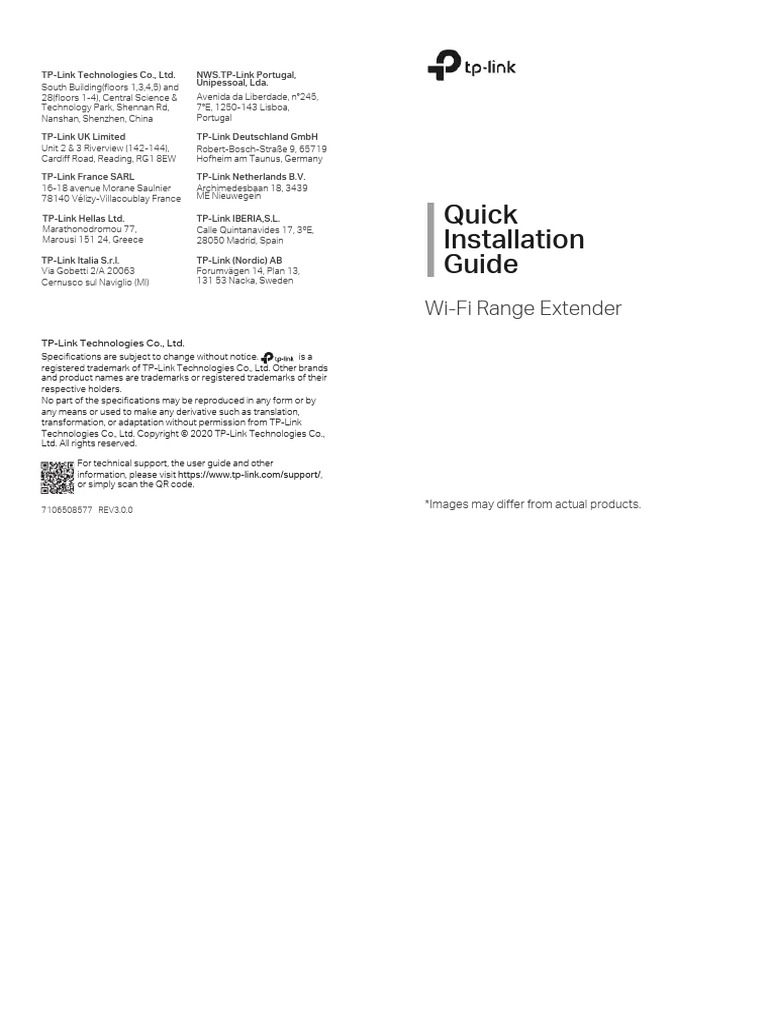 TP-Link RE305 Quick Installation Guide | PDF