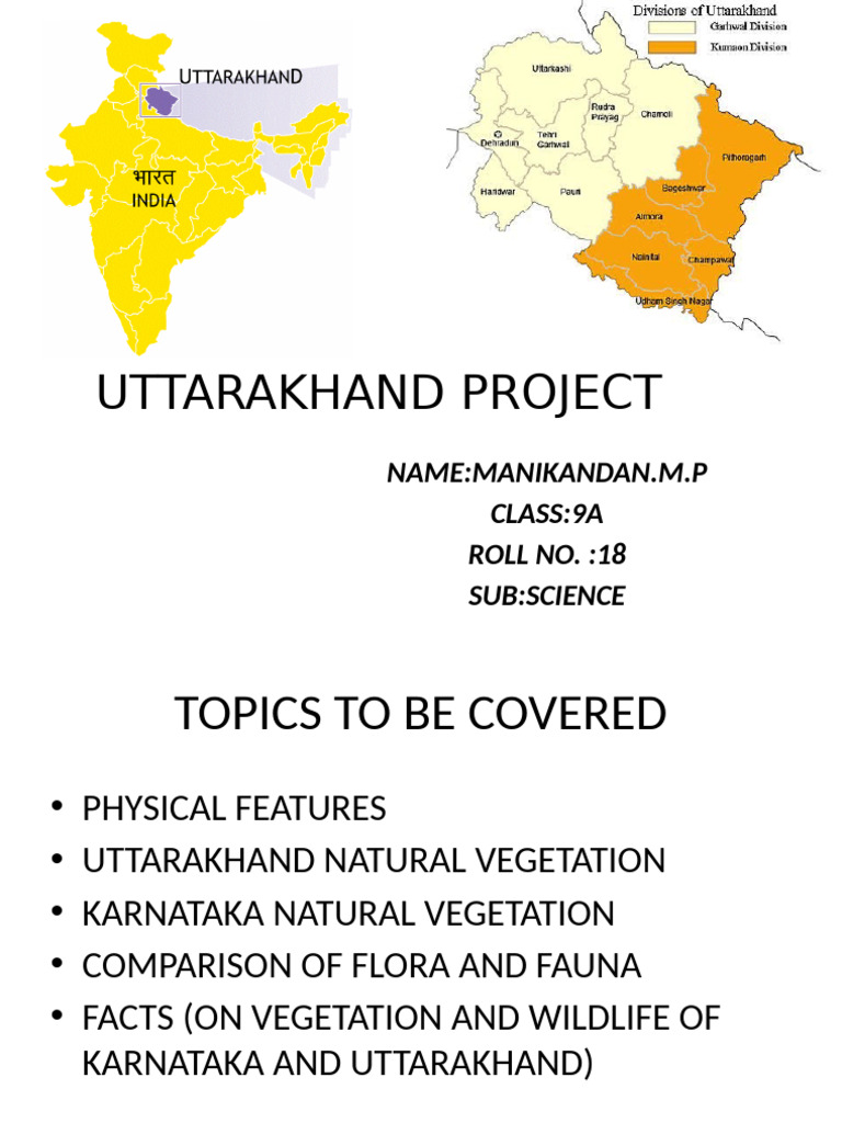 Uttarakhand vs Karnataka: Flora & Fauna | PDF