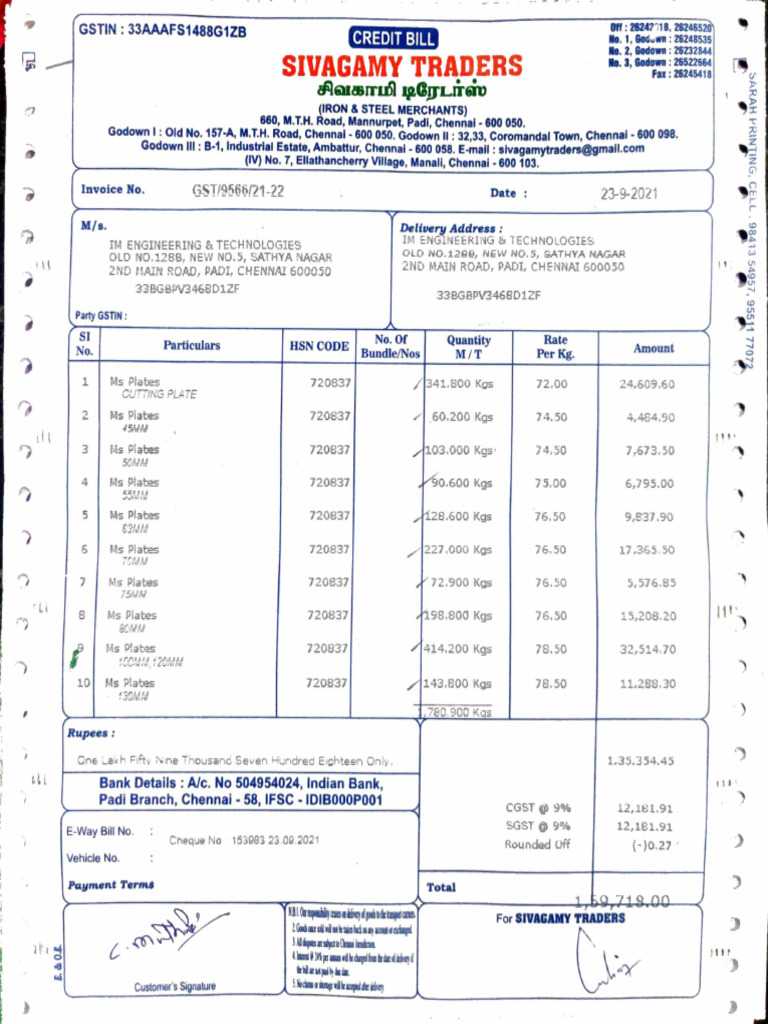 Sivagami Bill | PDF