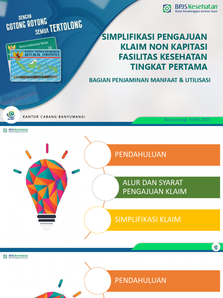 Materi Simplifikasi Klaim FKTP Puskesmas | PDF