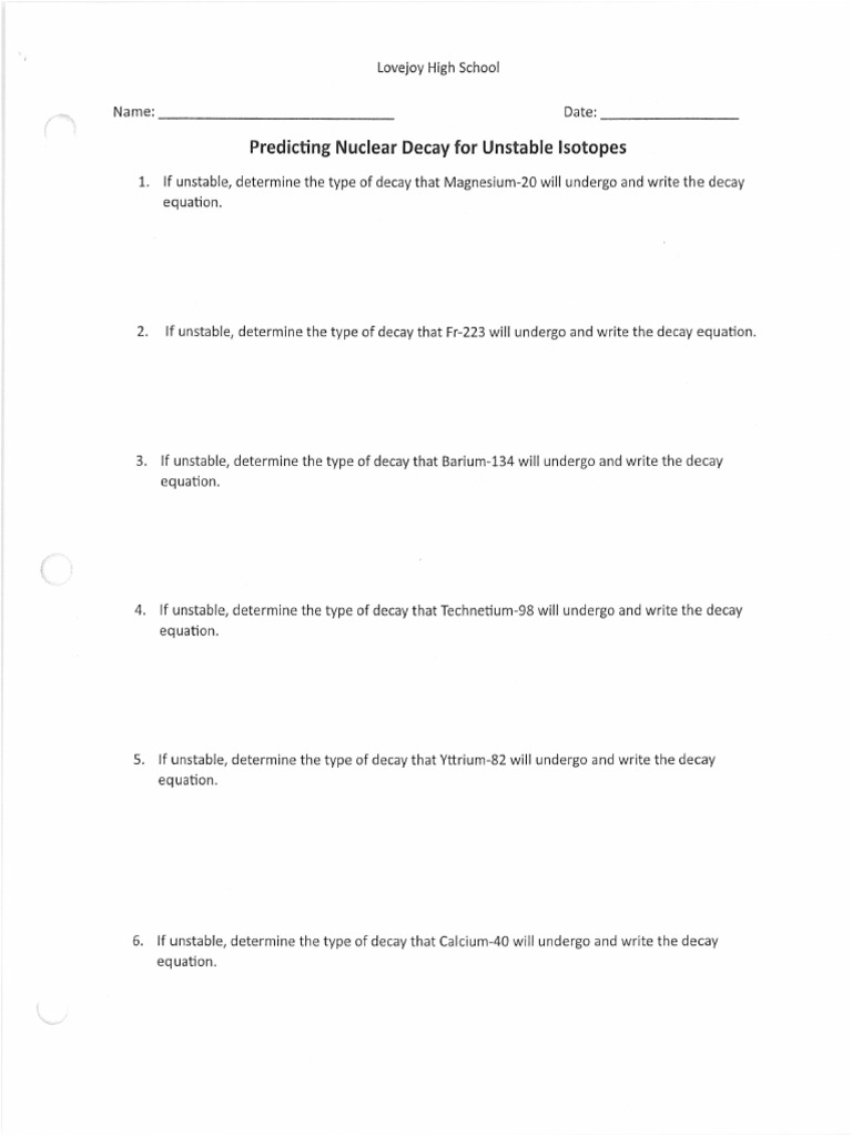 Predicting Nuclear Decay | PDF