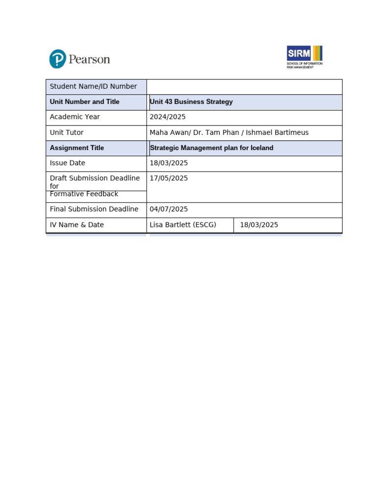 Ricards Vilcins Unit 43 BS SIRM | PDF | Strategic Management | Retail