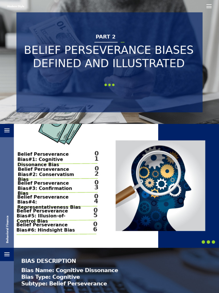 Part II Belief Perseverance Biases Defined and Illustrated | PDF ...