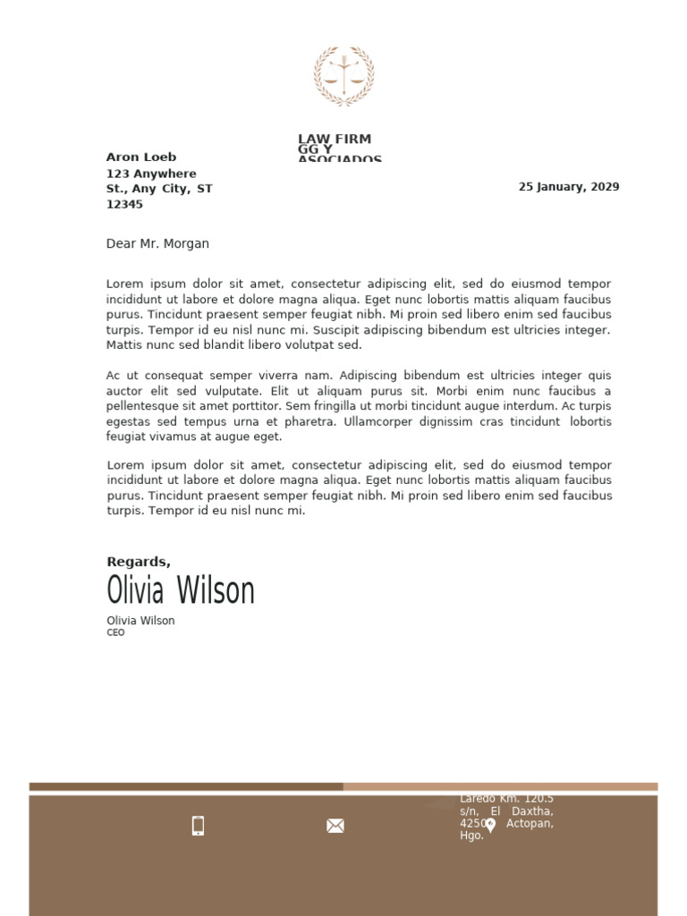 Law Firm Client Correspondence Template | PDF