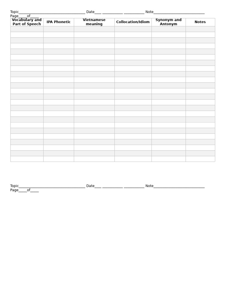 Accounting Vocabulary Sheet | PDF