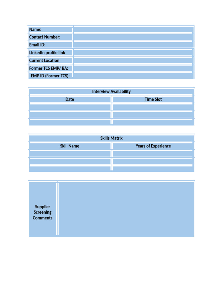 TCS Resume Template 1 (1) | PDF