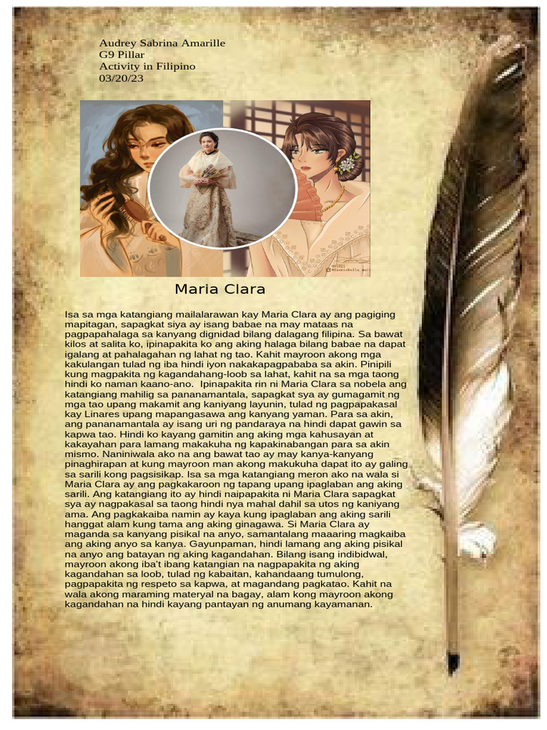 Comparison Between Maria Clara and Me | PDF