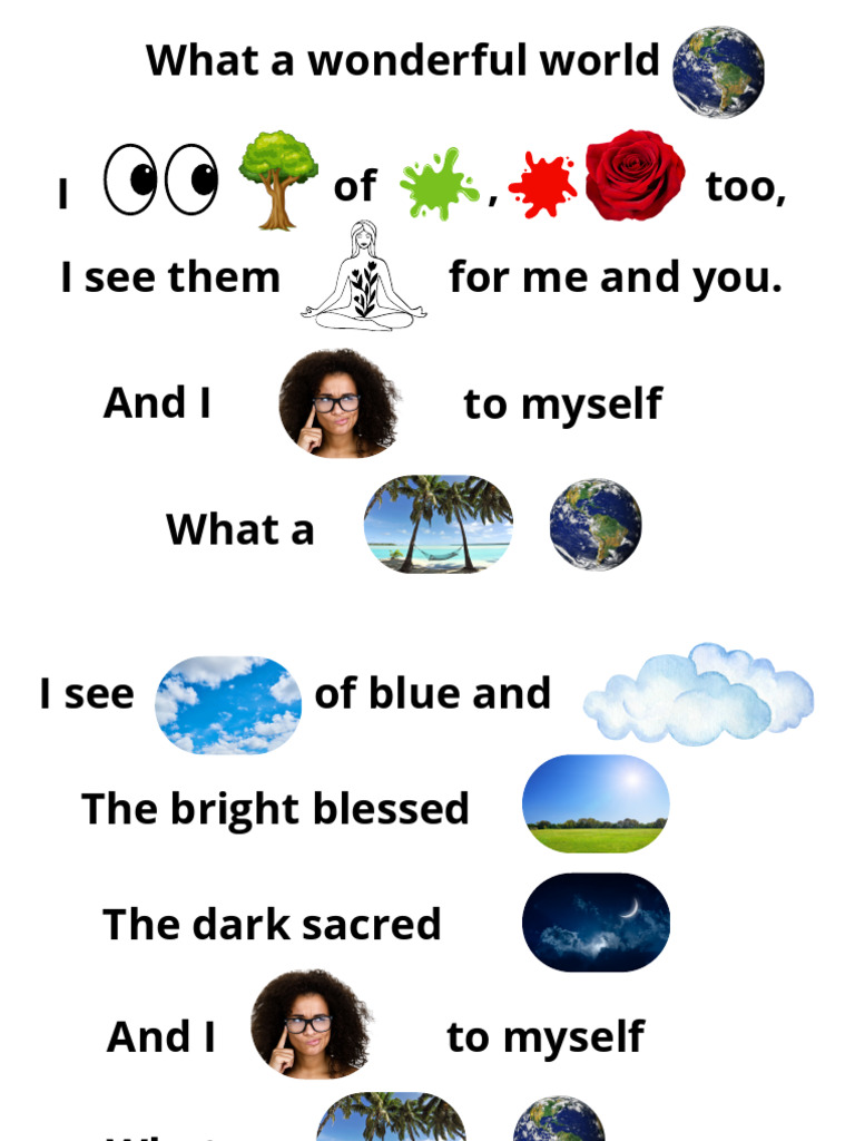 "What a Wonderful World Poem" | PDF
