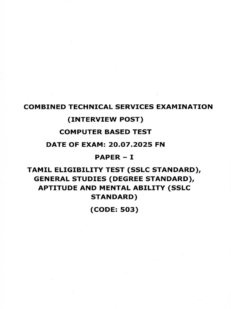 Model Questions 2025 TNPSC Group 2A | PDF