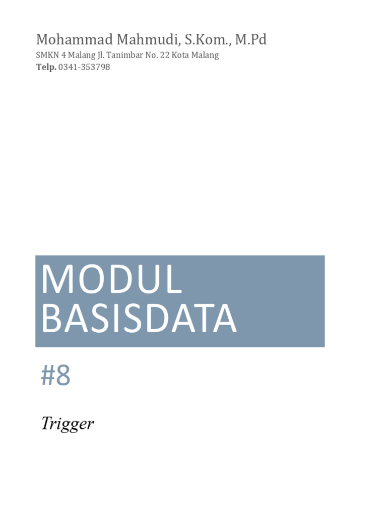 MODUL 8 Trigger | PDF