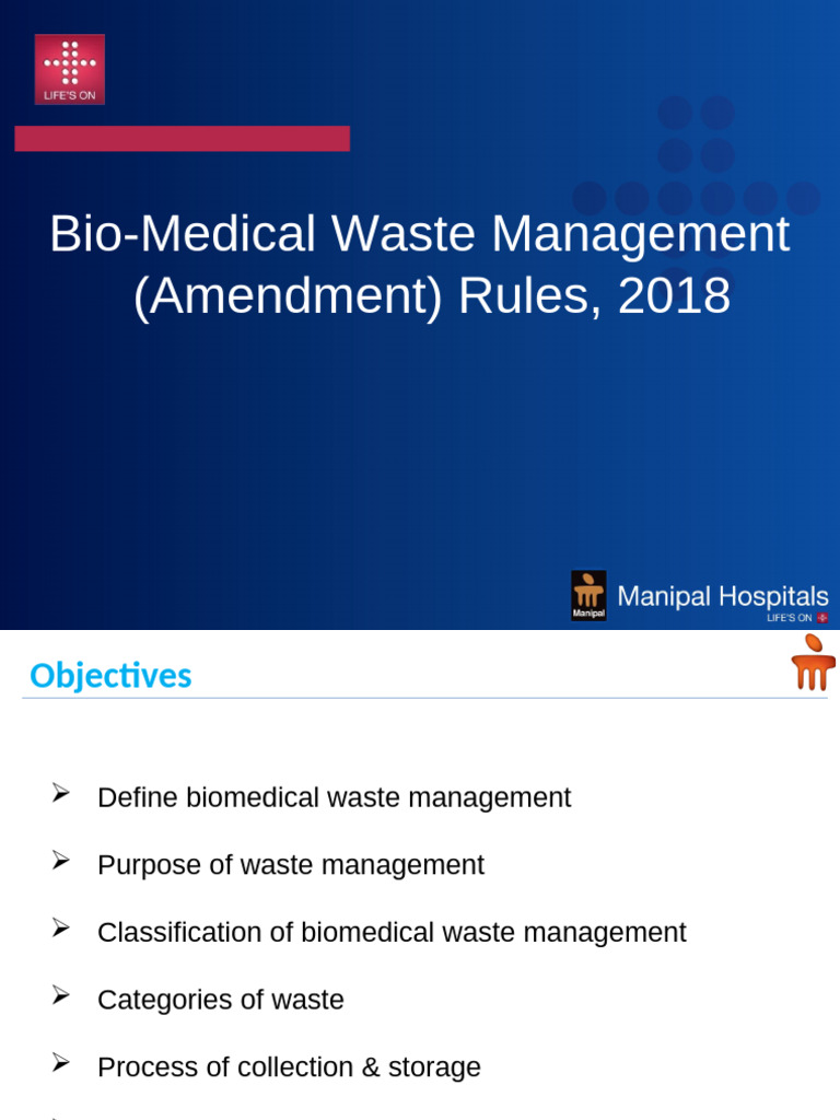 Biomedical Waste Management Rules 2018 | PDF | Waste | Waste Management