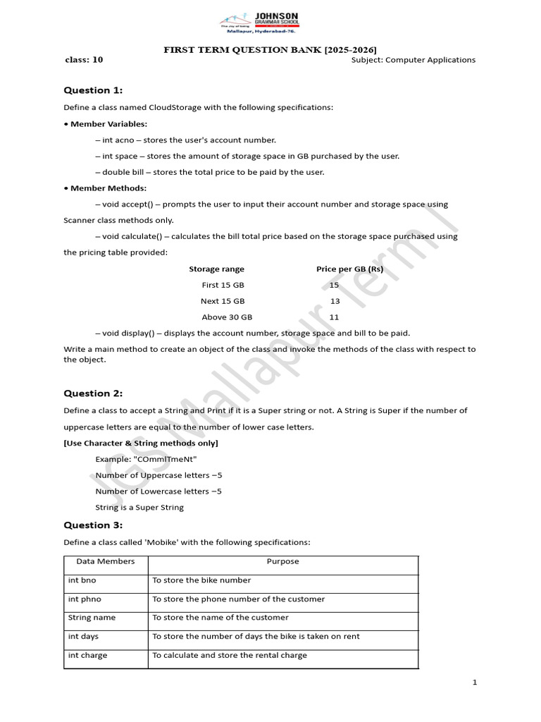 Computersclass10term1-revisionsheet2025-2026_20250805192657 | PDF ...