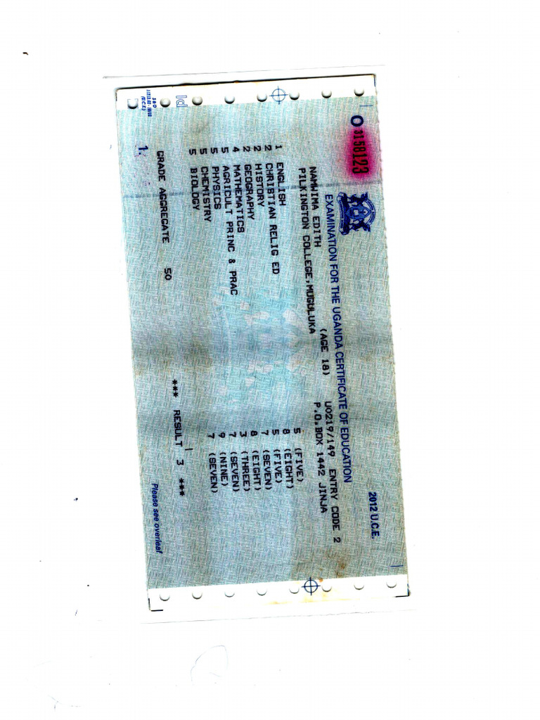 Uce Passlip | PDF