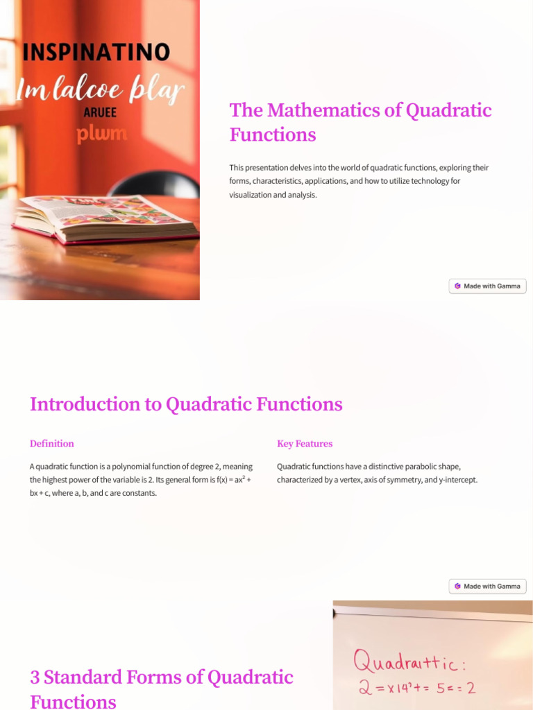 Understanding Quadratic Functions | PDF | Quadratic Equation ...