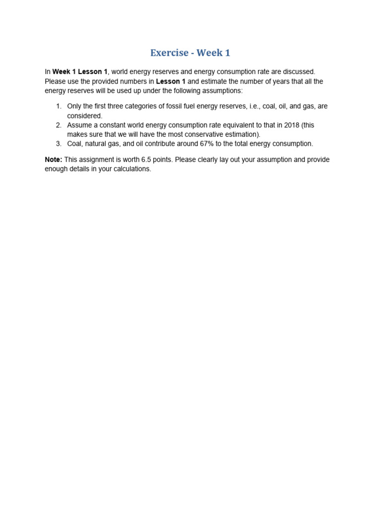 Week 1 Exercise | PDF