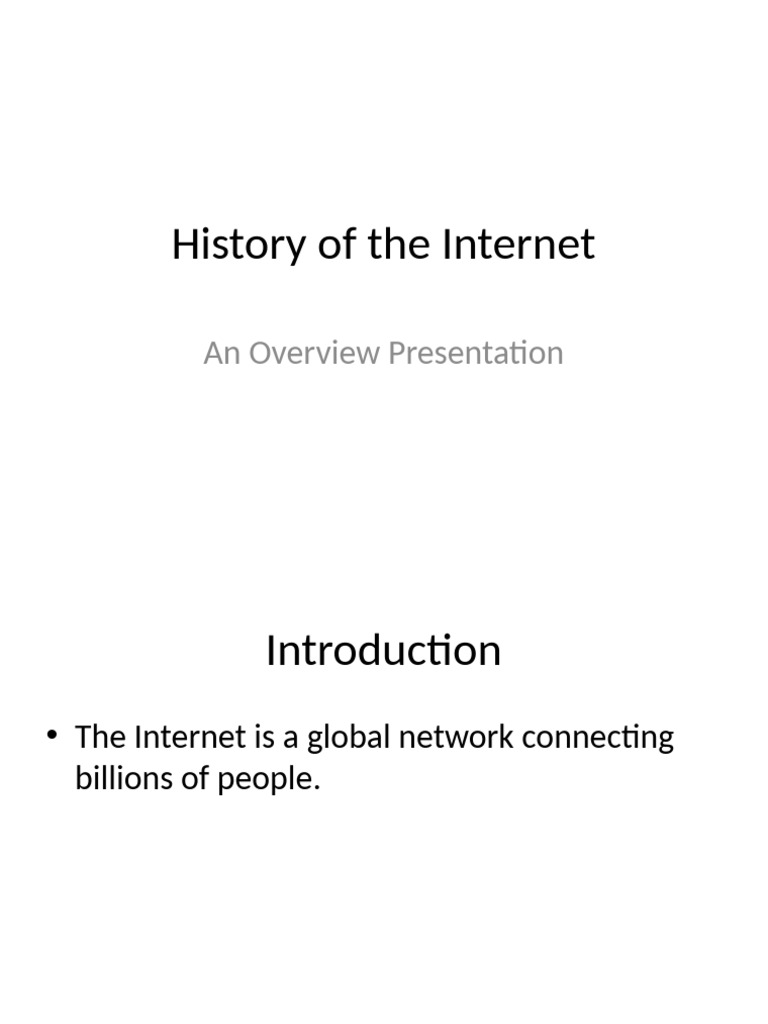 History of Internet | PDF
