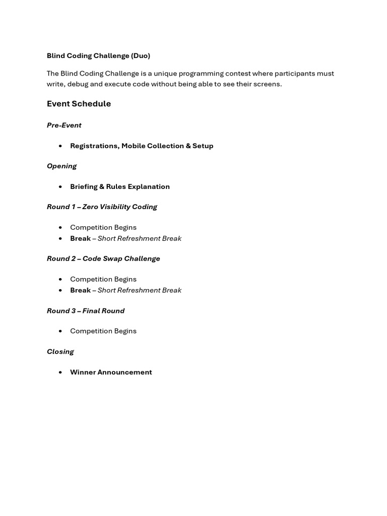 Blind Coding Challenge - Jai | PDF | Debugging | Computer Science