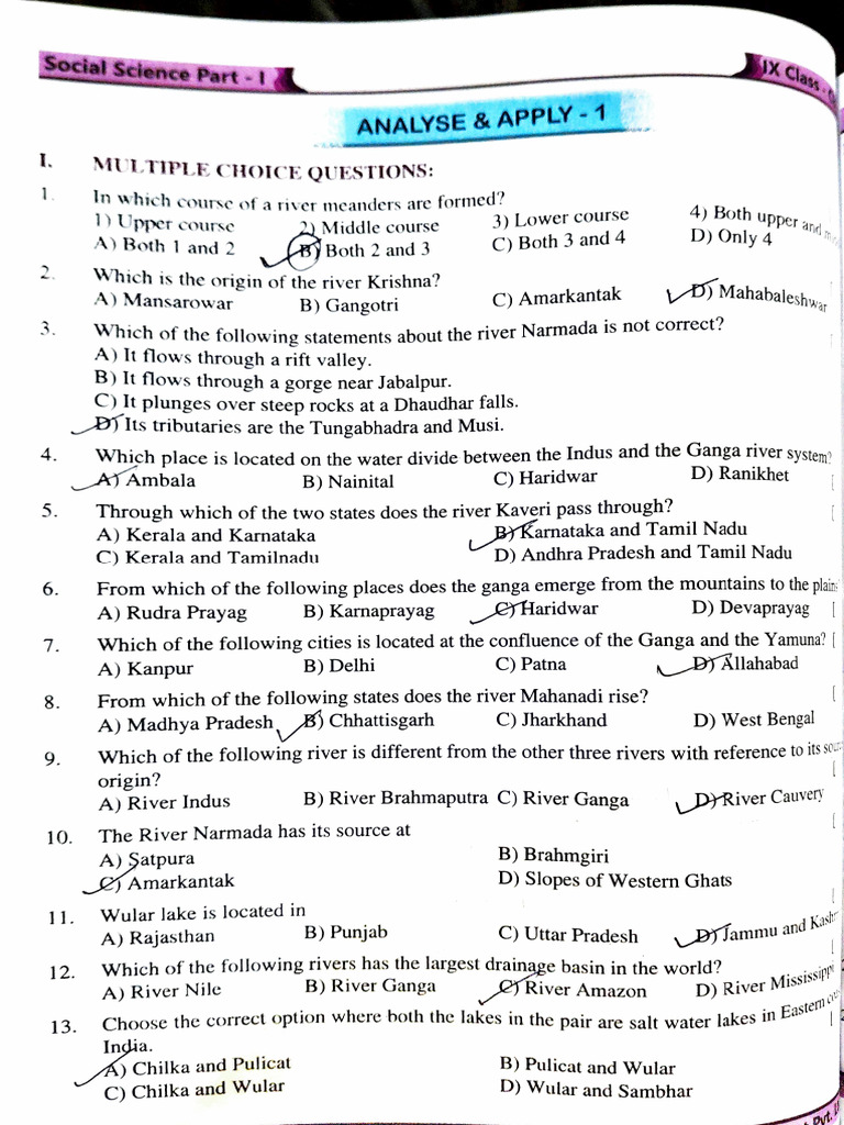 Social Science River Quiz Questions | PDF | Indus River | Aquatic Ecology